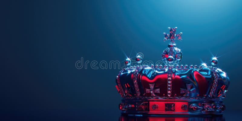 A Shiny Crown Displayed on a Table, Suitable for Royal and Luxury ...