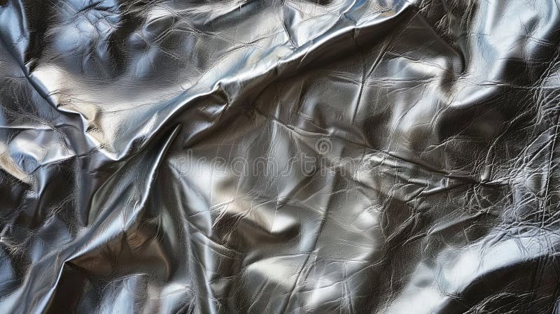 Shiny Crumpled Metallic Fabric Texture Background for Modern Design and ...