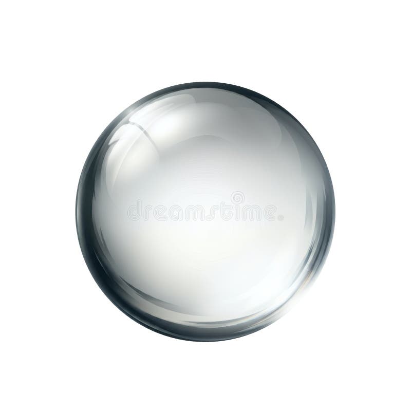 Shiny Crystal Glass Sphere with Reflective Surface Abstract Orb ...