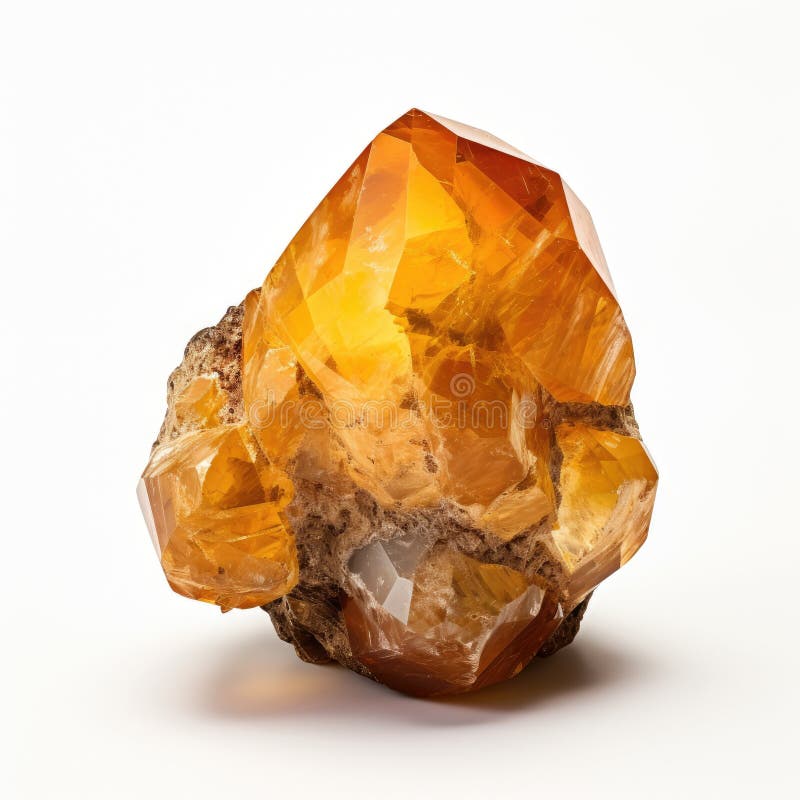 A Shiny Crystal Nugget with a Smooth and Reflective Surface, Isolated ...