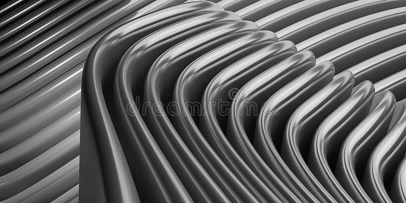 Shiny Curves Parallel Lines Rows Futuristic Wave Pattern Abstract ...