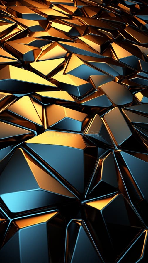 Shiny 3D Technology Geometric Pattern Stock Illustration - Illustration ...