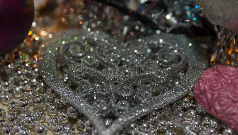 Shiny Decor in Silver Color Beautifully Adorns Any Interior Stock Photo ...