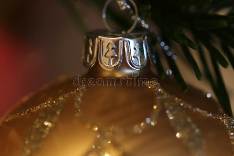 Shiny Decorations Dotted Around at Christmas Stock Photo - Image of ...