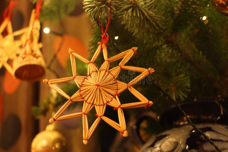 Shiny Decorations Dotted Around at Christmas Stock Image - Image of ...
