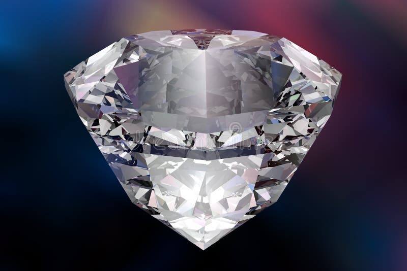 Shiny Diamond, Close-up View Stock Illustration - Illustration of ...