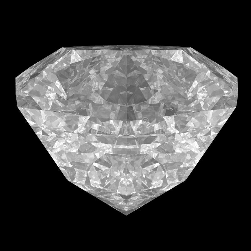 Shiny Diamond, Close-up View Stock Illustration - Illustration of ...