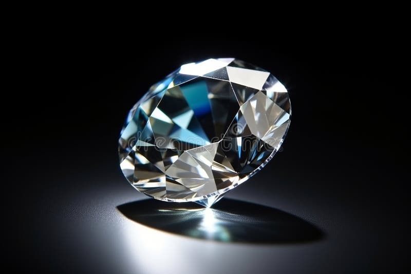 Shiny Diamond or Gemstone. Close-up. Stock Photo - Image of rock ...