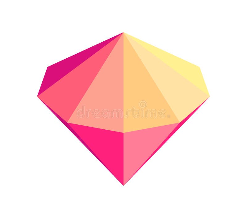 Shiny Diamond of Gradient Color with Cone Top Stock Vector ...