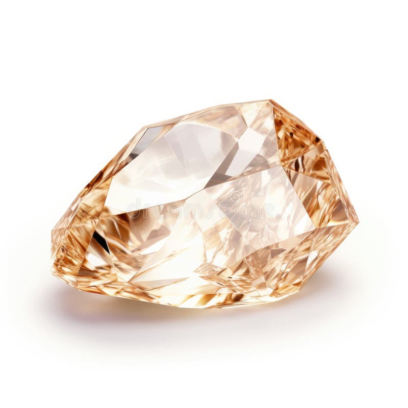 A Shiny Diamond Nugget with a Sparkling, Reflective Surface, Isolated ...