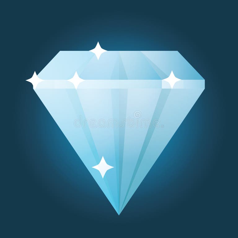 Shiny diamond stock vector. Illustration of transparent - 38823123