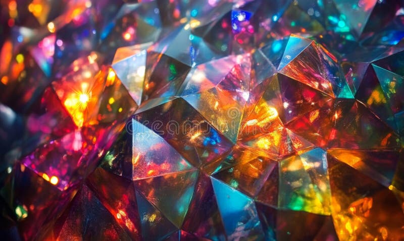 Shiny Diamond Pattern Creates Bright Presentation Backdrop, Colorful ...
