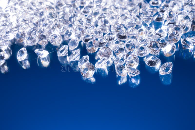 Shiny Blue Diamond on a Black Background Stock Photo - Image of ...