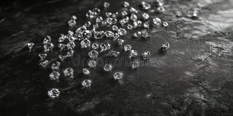 Sparkling Diamonds Dark Textured Surface Reflecting Light Stock Photos ...