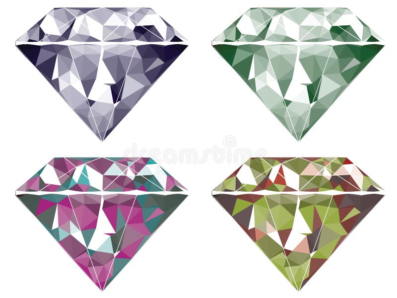 Shiny Diamonds Set stock illustration. Illustration of colorful - 72023340