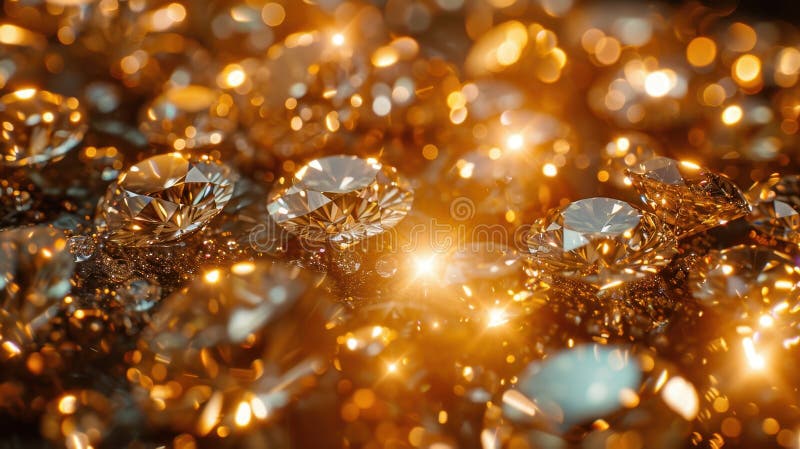 Shiny Diamonds on the Table. Luxury Jewelry Stock Photo - Image of ...