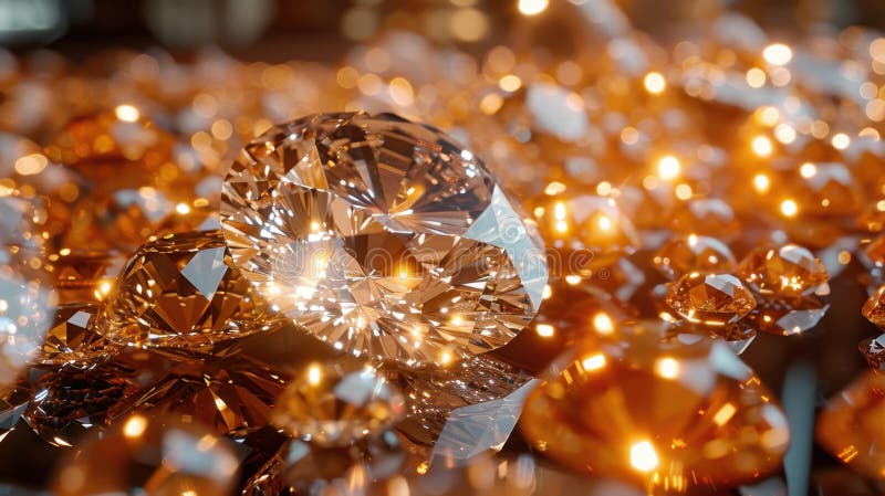 Shiny Diamonds on the Table. Luxury Jewelry Stock Image - Image of ...