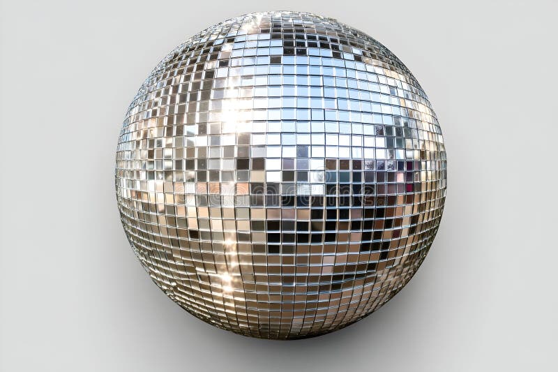 Shiny Disco Ball with Reflective Surface Capturing Light and ...