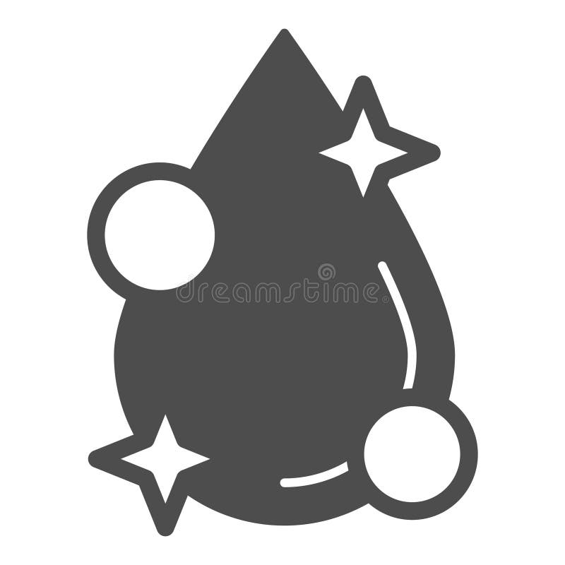 Shiny Drop of Water Solid Icon, Laundry Care Concept. Vector Graphics ...