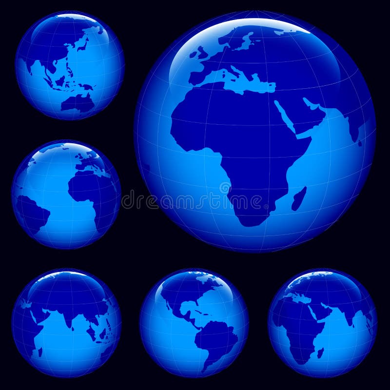 Shiny earth map stock vector. Illustration of europe, australia - 3614465