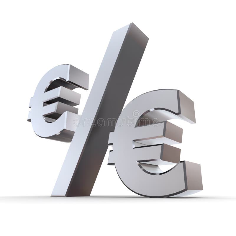 Shiny Euro Percentage Symbol Stock Illustration - Illustration of ...