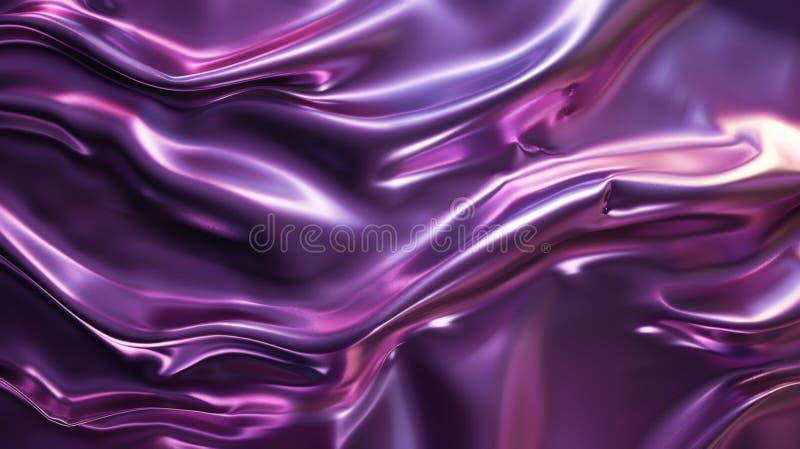 A Shiny Fabric Purple with a Big Wave Stock Photo - Image of macro ...