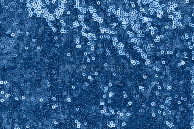 Shiny Fabric with Sequins, Abstract Background Toned Blue Color Stock ...