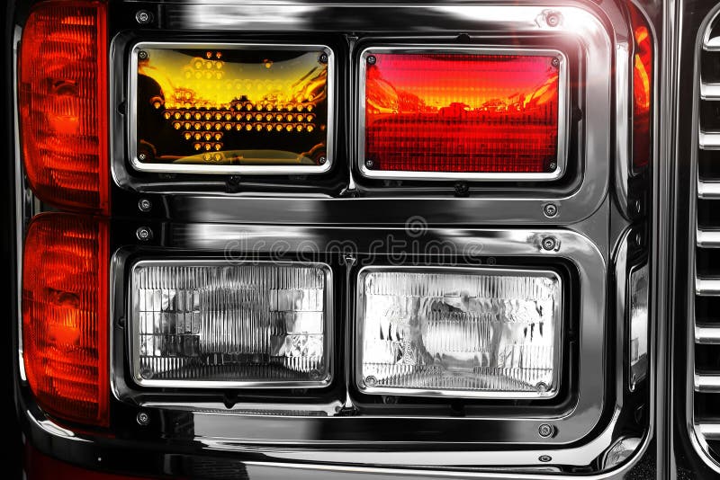 Shiny fire engine lights stock photo. Image of technology - 20452548