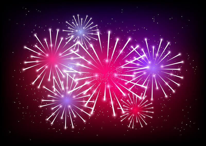 Shiny fireworks stock illustration. Illustration of holiday - 71915636