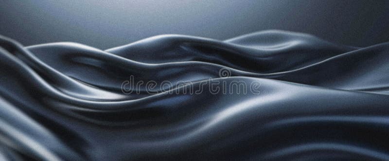 Shiny Fluid Fabric Design with Metallic Blue Waves Stock Image - Image ...