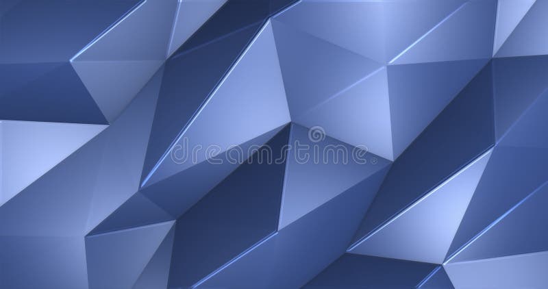 Shiny Blue Futuristic Low Poly Shapes Motion Background Stock Footage ...