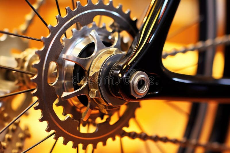 Shiny Gear Cogs Ready for Use in Bicycle Assembly Stock Illustration ...