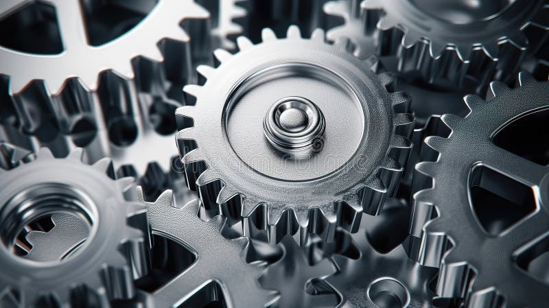 Shiny Gears As a Technological Background Stock Illustration ...