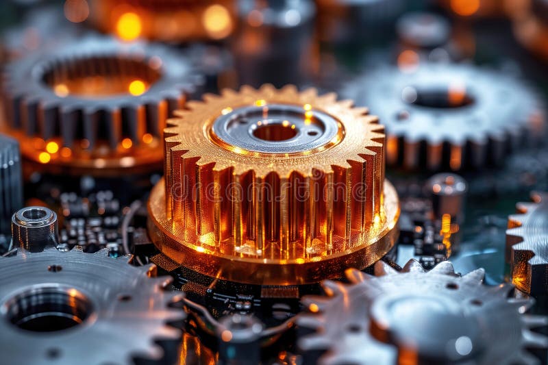 Shiny Gears As a Technological Background Stock Illustration ...