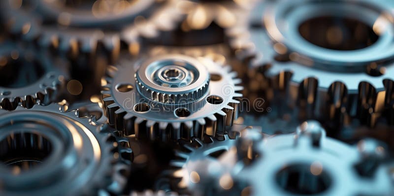 Shiny Gears As a Technological Background Stock Photo - Image of ...