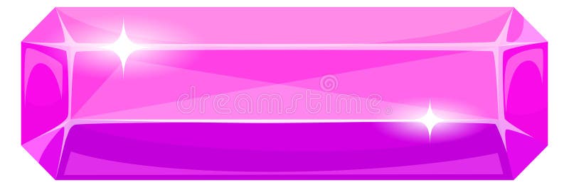 Shiny Gemstone Button. Pink Crystal Ui Element Stock Vector ...