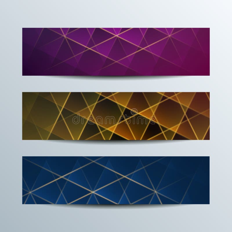 Shiny geometric banners stock vector. Illustration of artistic - 58703138