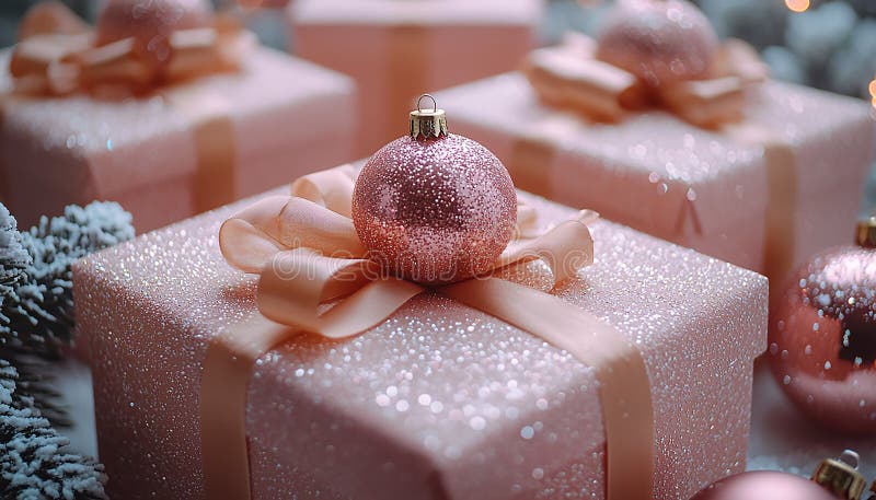Shiny Gift Box Decoration Glowing with Joy Generated by AI Stock Image ...