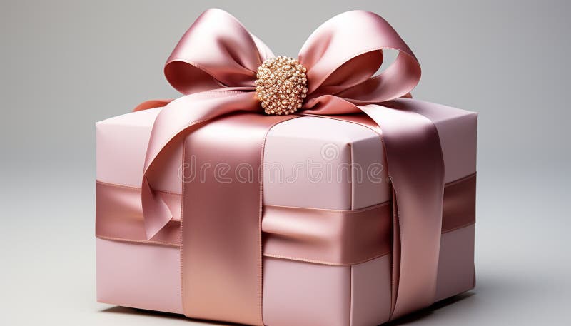 A Shiny Gift Box Wrapped in Elegant Gold Packaging Generated by AI ...