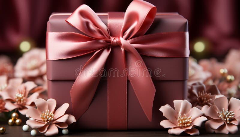 A Shiny Gift Box Wrapped in Elegant Gold Paper Generated by AI Stock ...