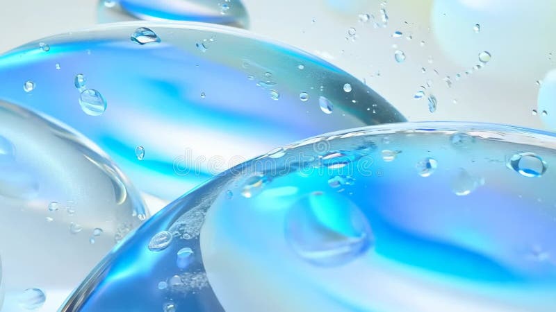 Shiny Glass Spheres with Reflections and Bubbles Under Bright Light ...