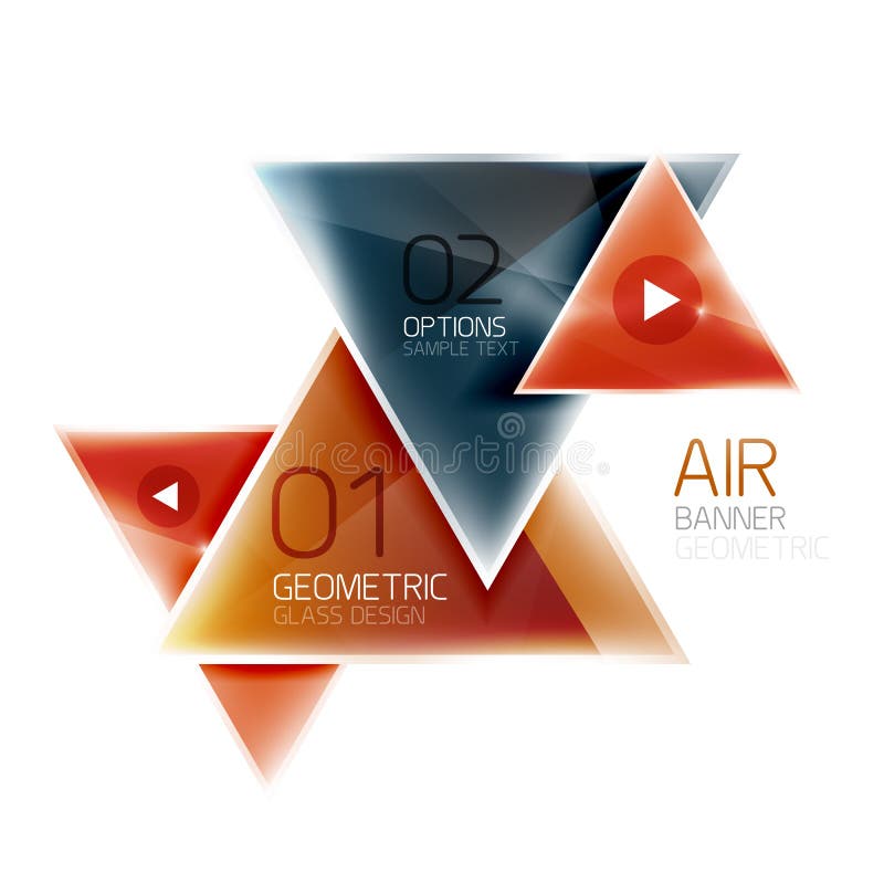 Shiny Glass Triangle Web Box Stock Vector - Illustration of modern ...