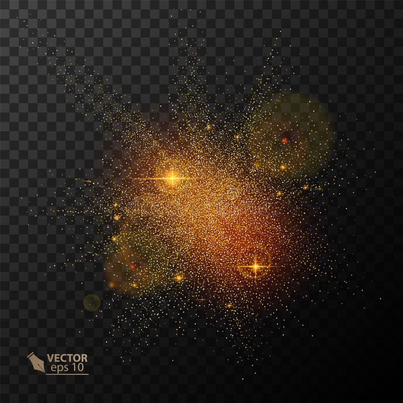 Shiny Glitter, Glow Light Effect Stock Vector - Illustration of black ...