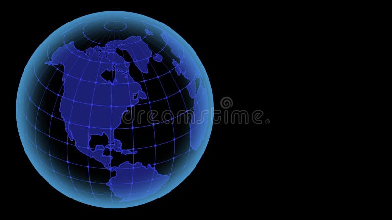 Shiny Globe on Blue Background. the Earth with Node and Line Connection ...