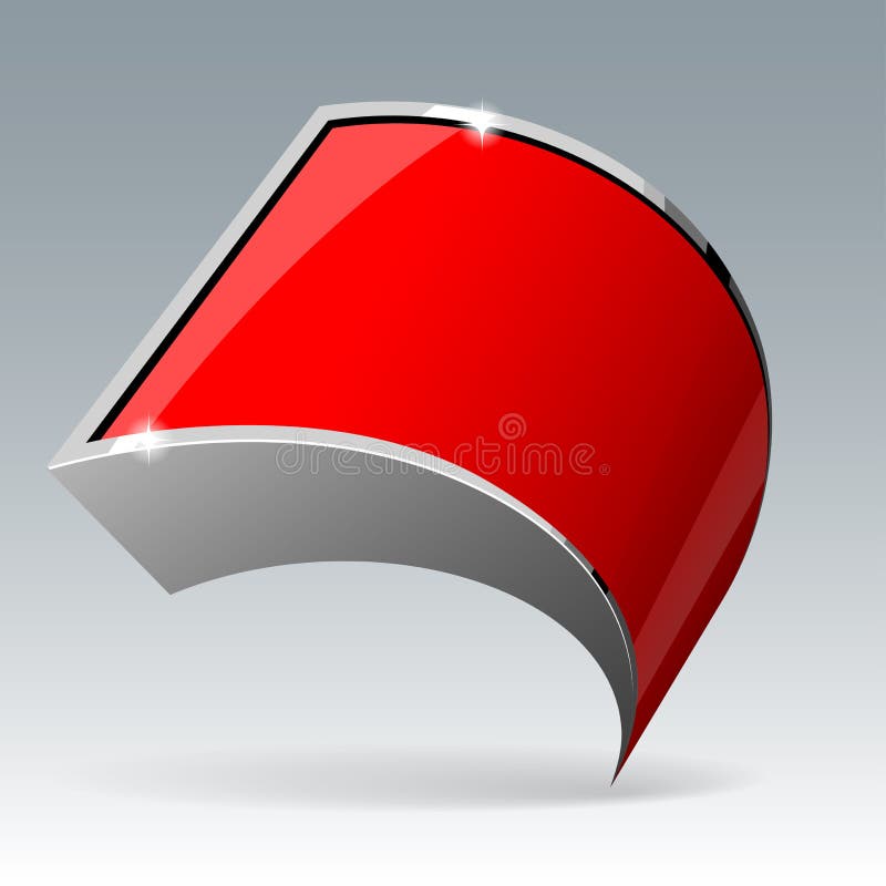 Shiny gloss red banner stock vector. Illustration of shiny - 32309759