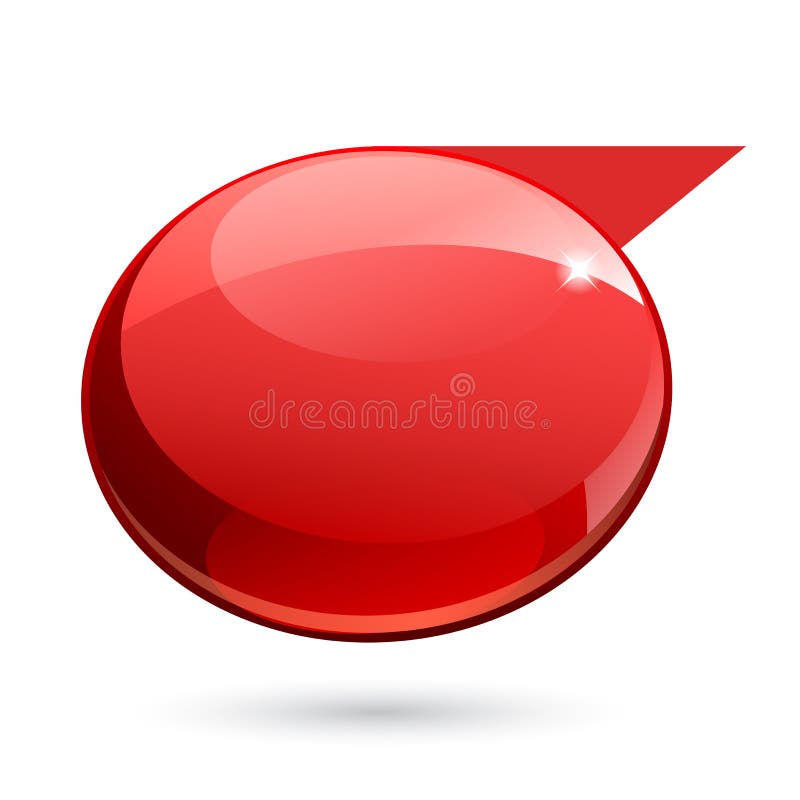 Shiny gloss red 3d banner stock vector. Illustration of balloon - 82731516