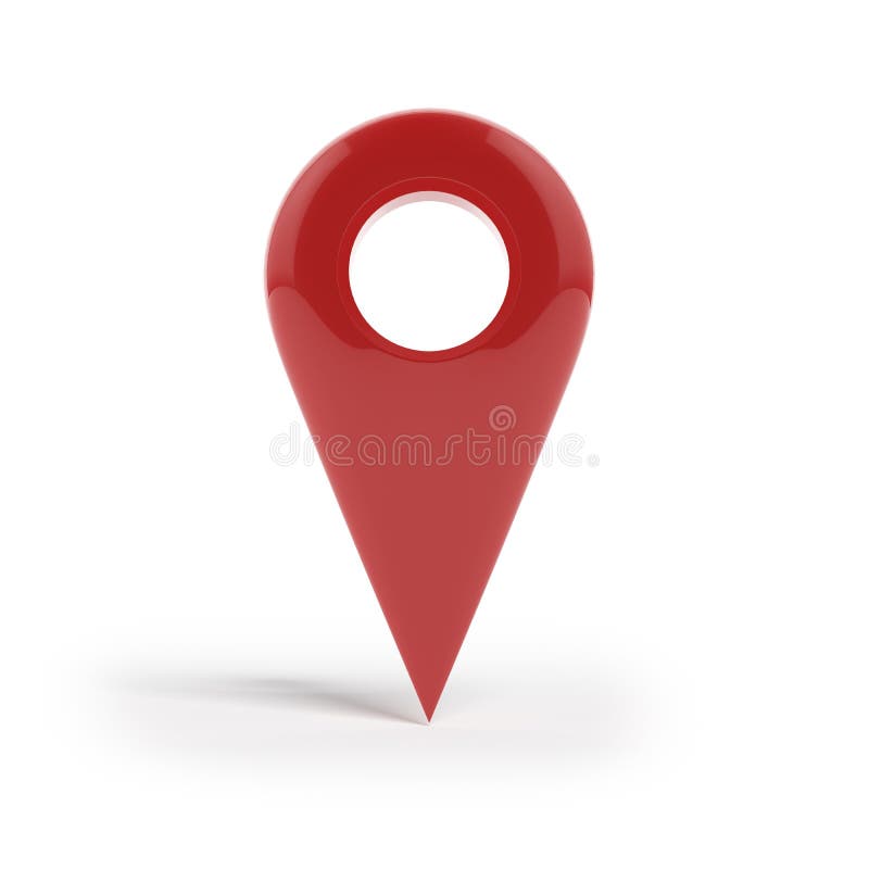 Shiny Gloss Red Map Pointer Icon. Stock Illustration - Illustration of ...