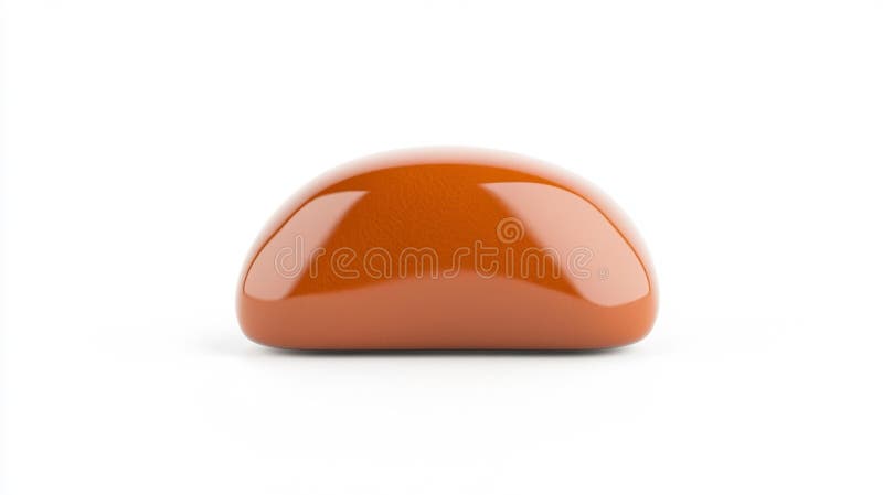 Shiny and Glossy Orange Bean-Shaped Object with Isolated Background ...