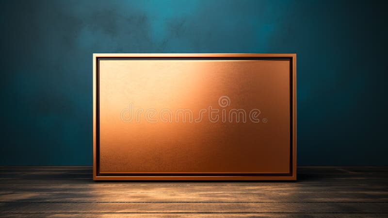 Shiny Glossy Rectangle, Bronze Color, Geometric Background. Stock Image ...