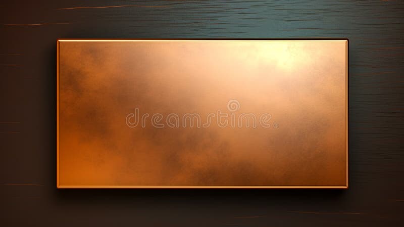 Shiny Glossy Rectangle, Bronze Color, Geometric Background. Stock Photo ...